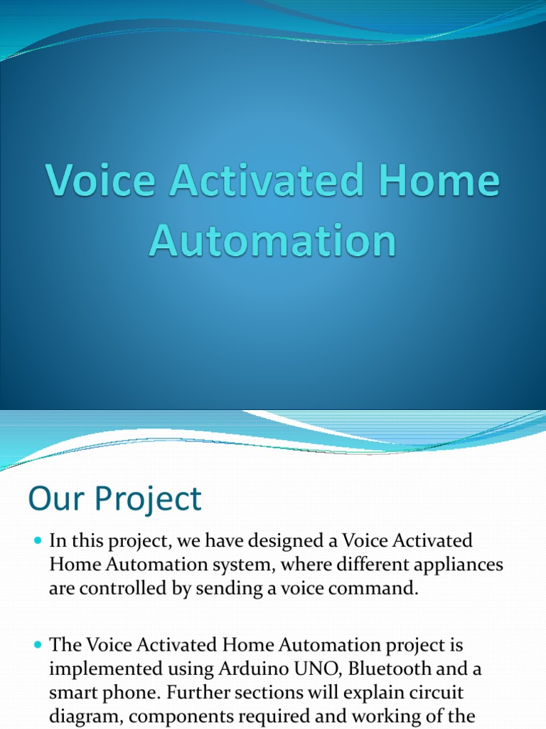 Voice Activated Home Automation | PDF | Arduino | Home Automation