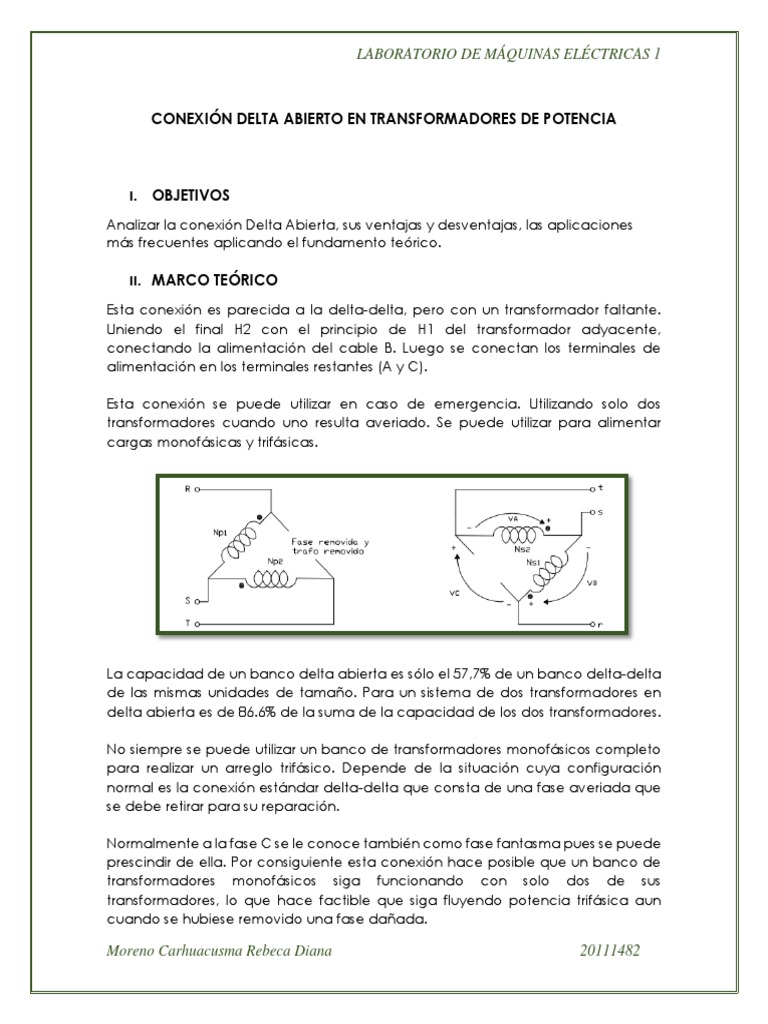 Delta Abierta | PDF | Corriente eléctrica | Transformador