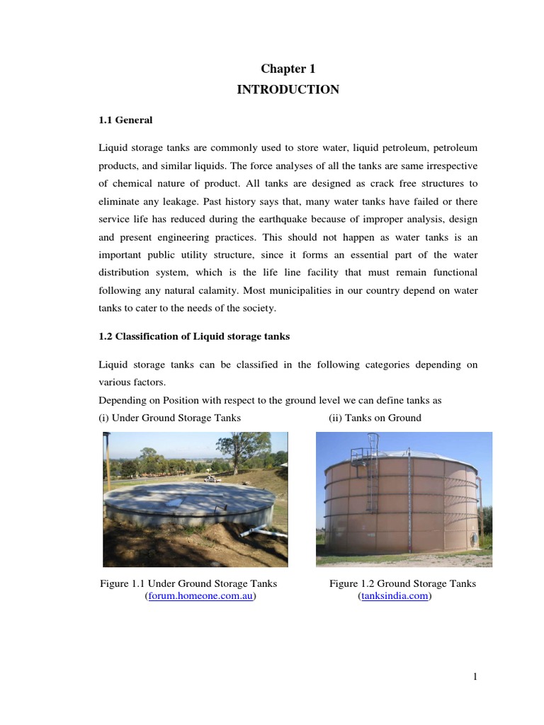 Introduction To Water Tank | PDF | Beam (Structure) | Strength Of Materials