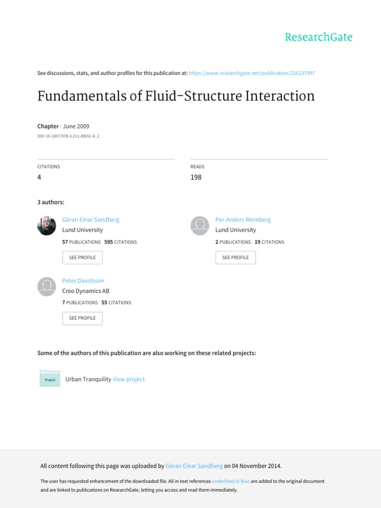 Fundamentals of Fluid-Structure Interaction | PDF | Finite Element Method | Normal Mode