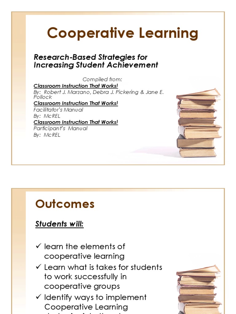 Cooperative Learning: Research-Based Strategies For Increasing Student ...