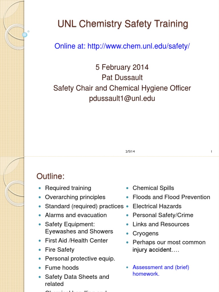 UNLChem Safety Training | PDF | Tetrahydrofuran | Peroxide