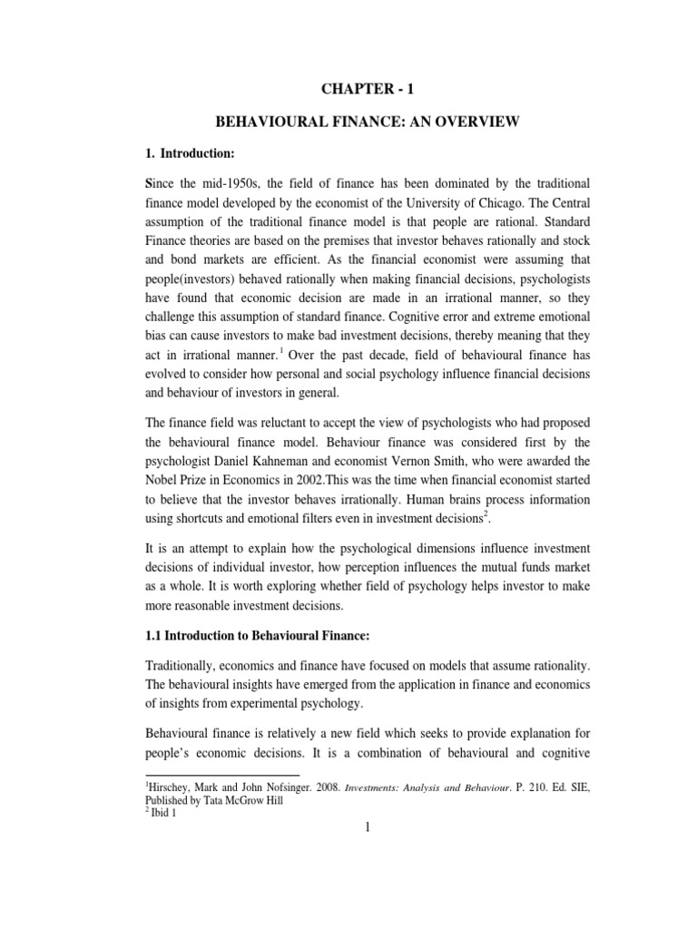 10 Chapter1.PDF Behaviour | PDF | Behavioral Economics | Framing (Social Sciences)