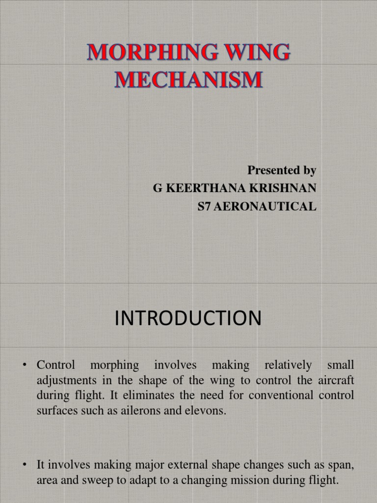 Morphing Wing Mechanism | PDF | Flight | Wing