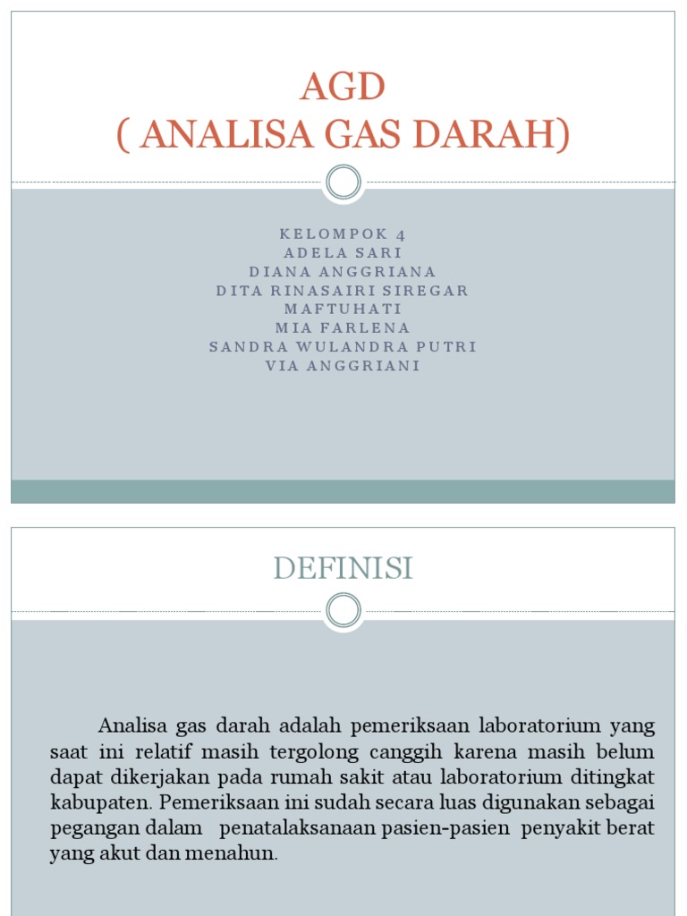 AGD (Analisa Gas Darah) | PDF