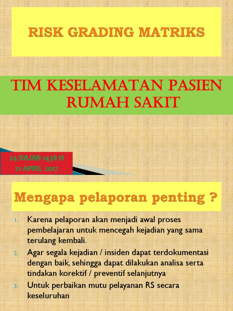 Grading Risiko Insiden Keselamatan Pasien | PDF