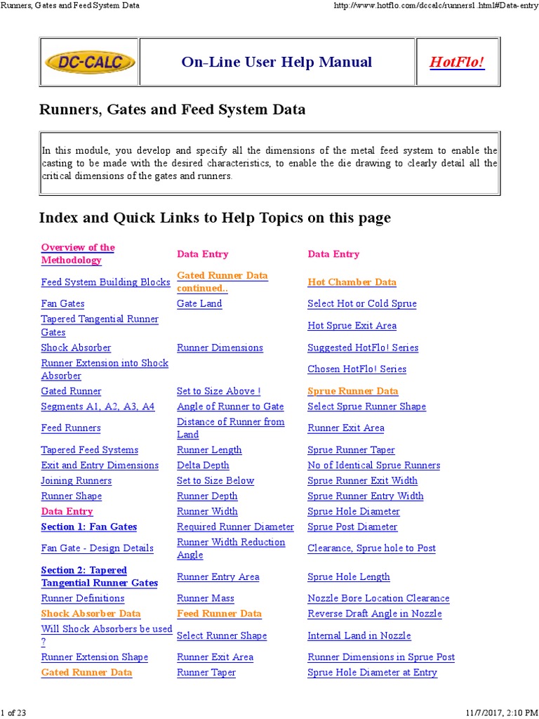 Gated Runner Design and Calculation Guide | PDF | Casting (Metalworking ...