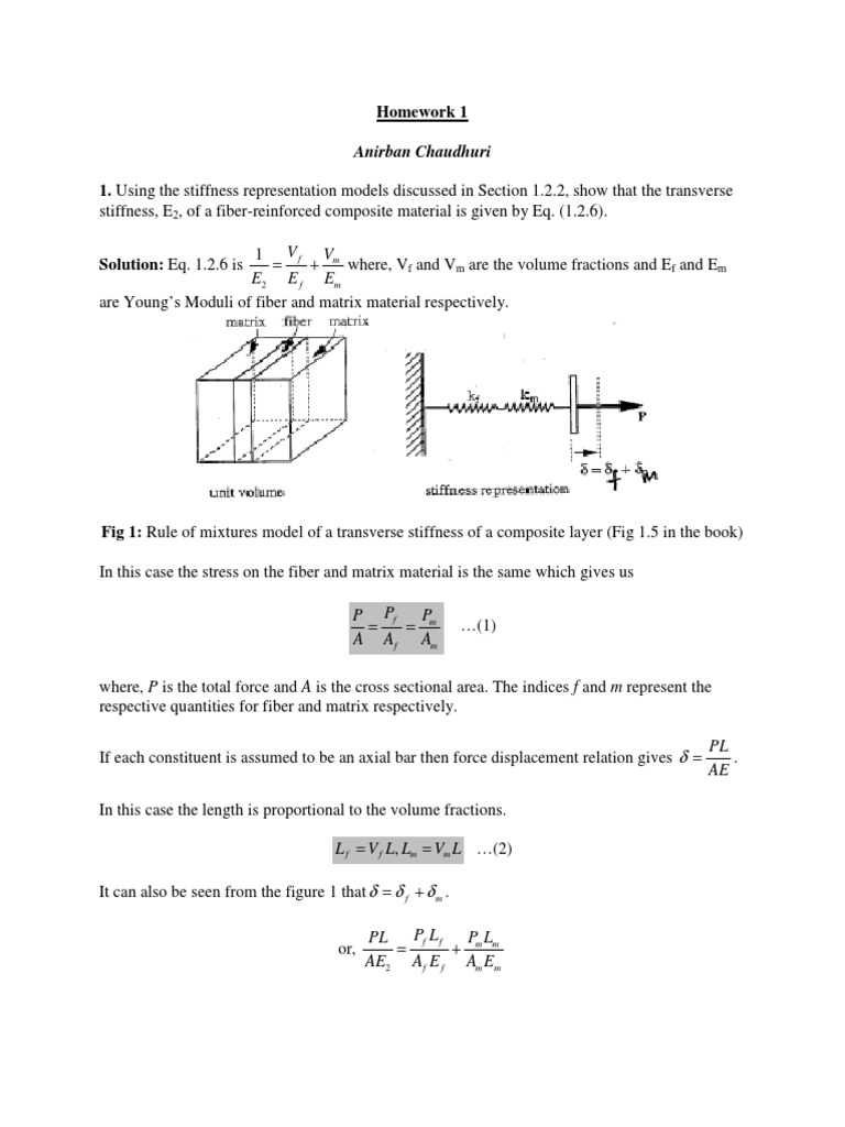 HW1 Solution | PDF | Composite Material | Materials