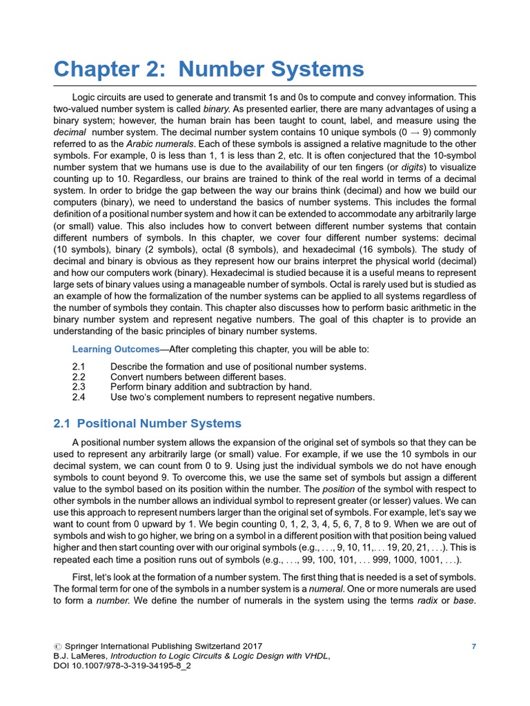 Chapter 2: Number Systems | PDF | Subtraction | Decimal