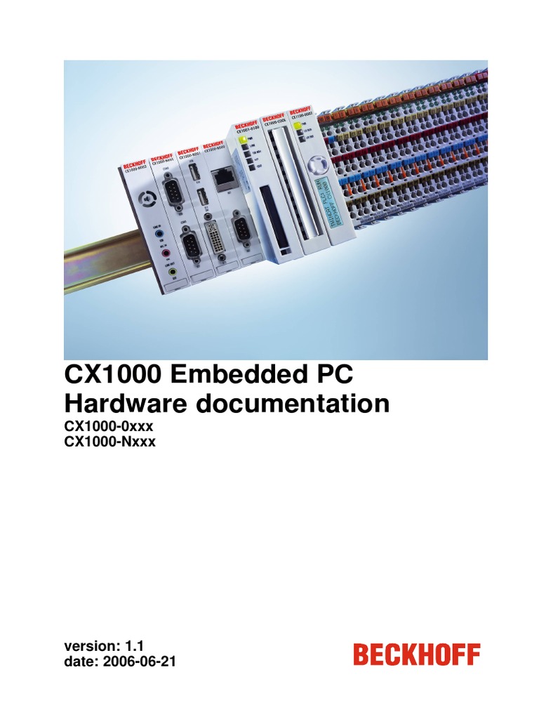 CX1000 Embedded PC Hardware Documentation: CX1000-0xxx CX1000-Nxxx ...