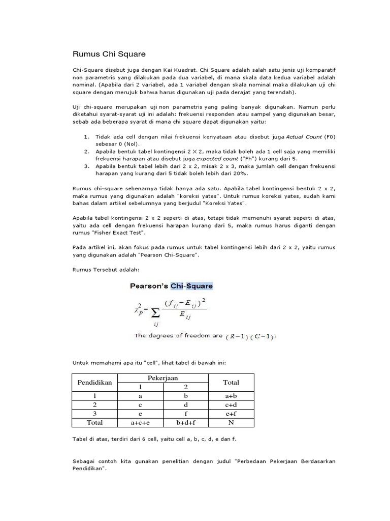 Rumus Chi Square | PDF