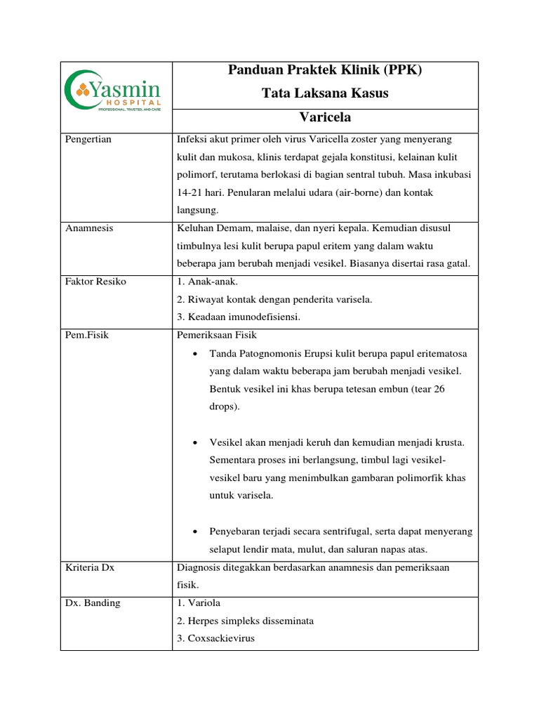 PPK Varicella | PDF