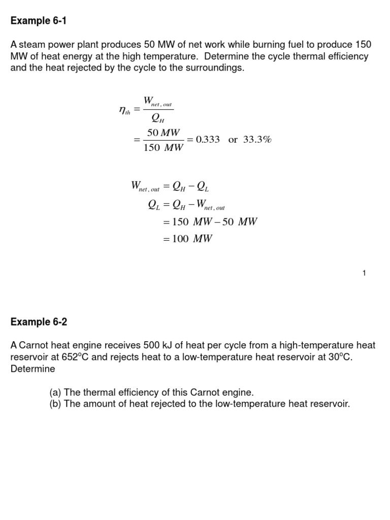 Thermo EXAMPLE-CHAPTER 6 PDF | PDF | Heat Pump | Heat