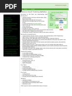 Excel Training Syllabus | PDF | Microsoft Excel | Data