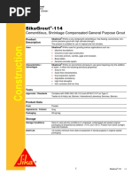 Sikagrout®-114 Sa: Product Data Sheet | PDF | Rust | Concrete