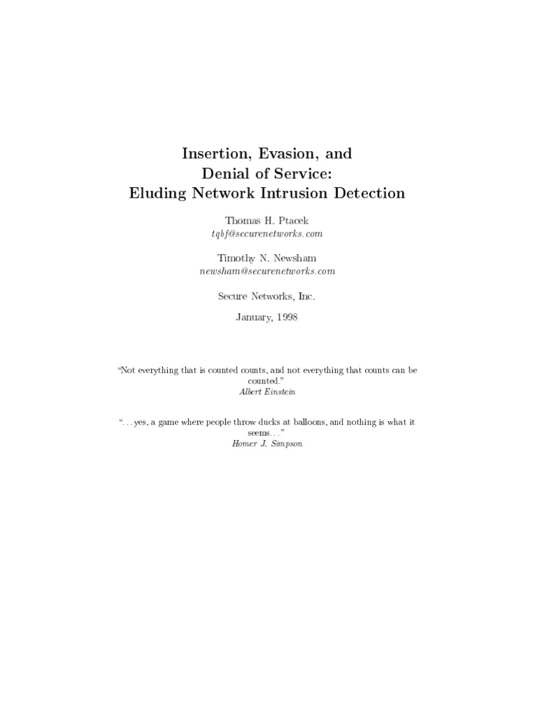 Secnet IDS | PDF | Internet Protocols | Transmission Control Protocol