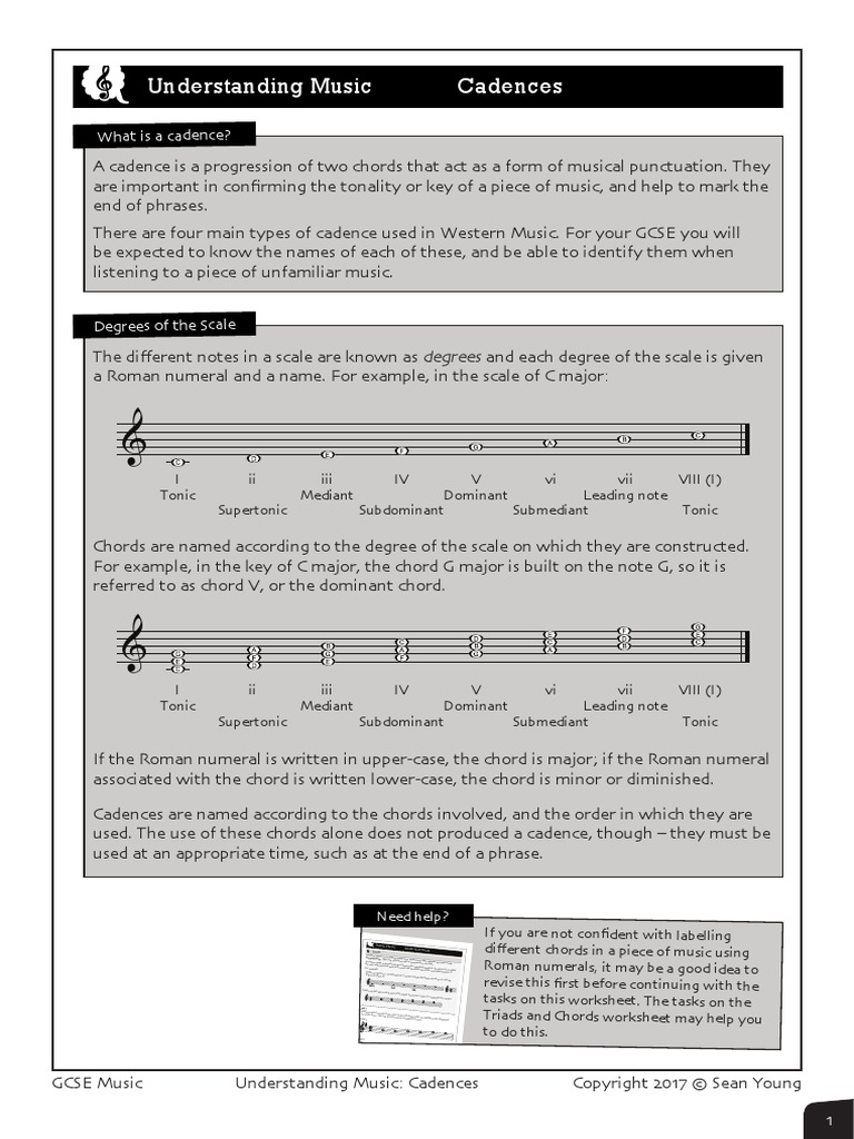 Understanding Music Cadences | Chord (Music) | Musical Scales
