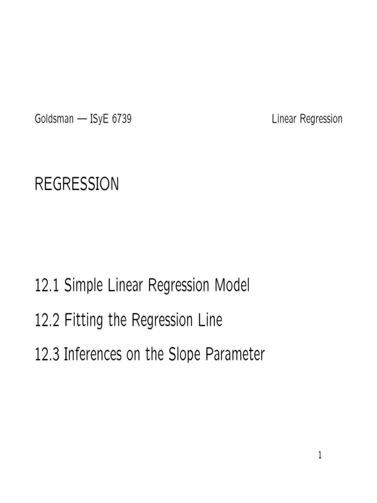 Simple Linear Regression | PDF | Regression Analysis | Linear Regression