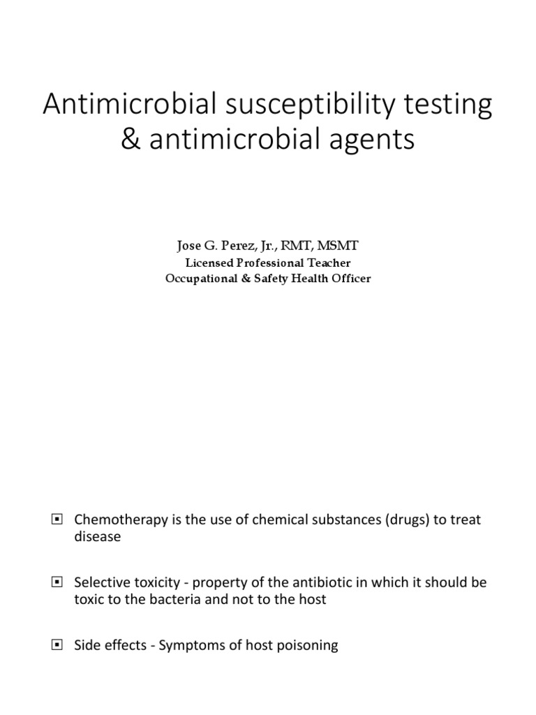 Antimicrobial Susceptibility Testing Guide | PDF | Antibiotics ...