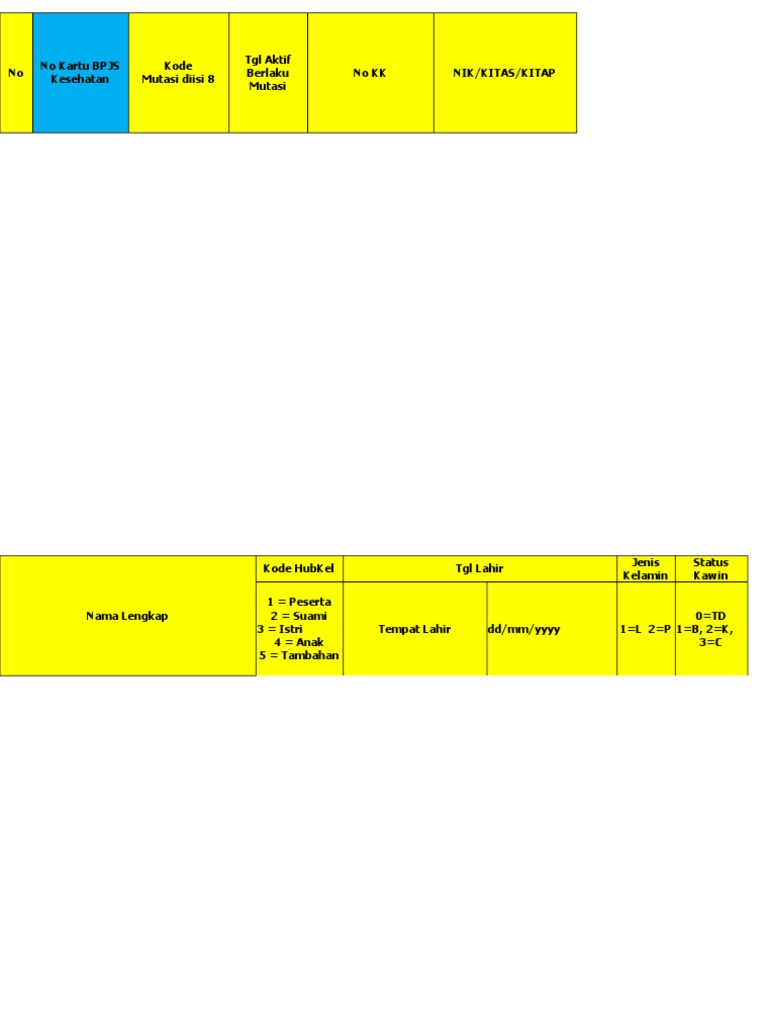 FORM 37-BPJS Kesehatan (Wajib Diisi) | PDF