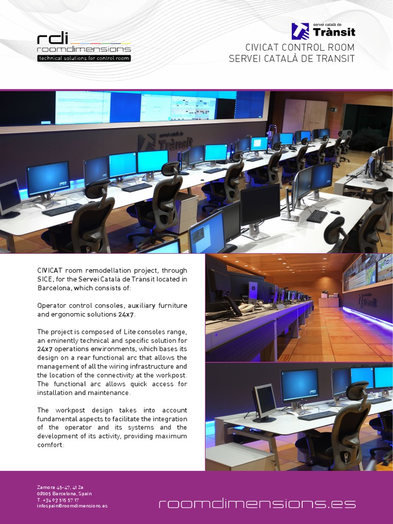 Civicat Control Room Servei Català de Transit | PDF | Desk | Computing