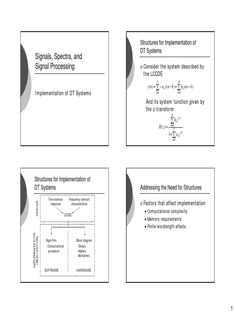 ECE411 - 7 - Implementation of DT Systems | PDF | Computer Engineering ...