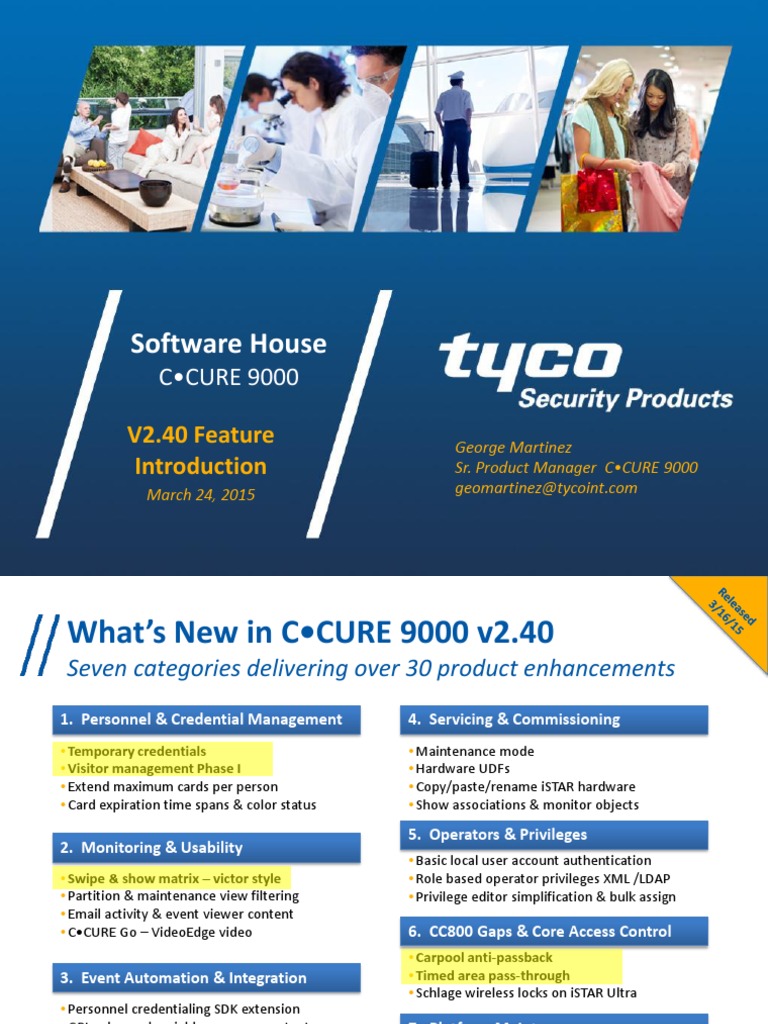 C•CURE 9000 v2.40 Feature Overview | PDF | Microsoft Sql Server ...
