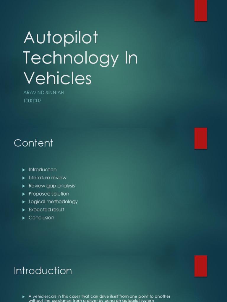 Autopilot Technology in Vehicles | PDF | Autonomous Car | Lidar
