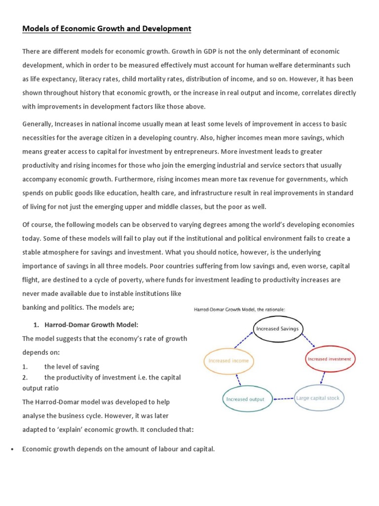 Models of Economic Growth and Development | PDF | Economic Growth ...