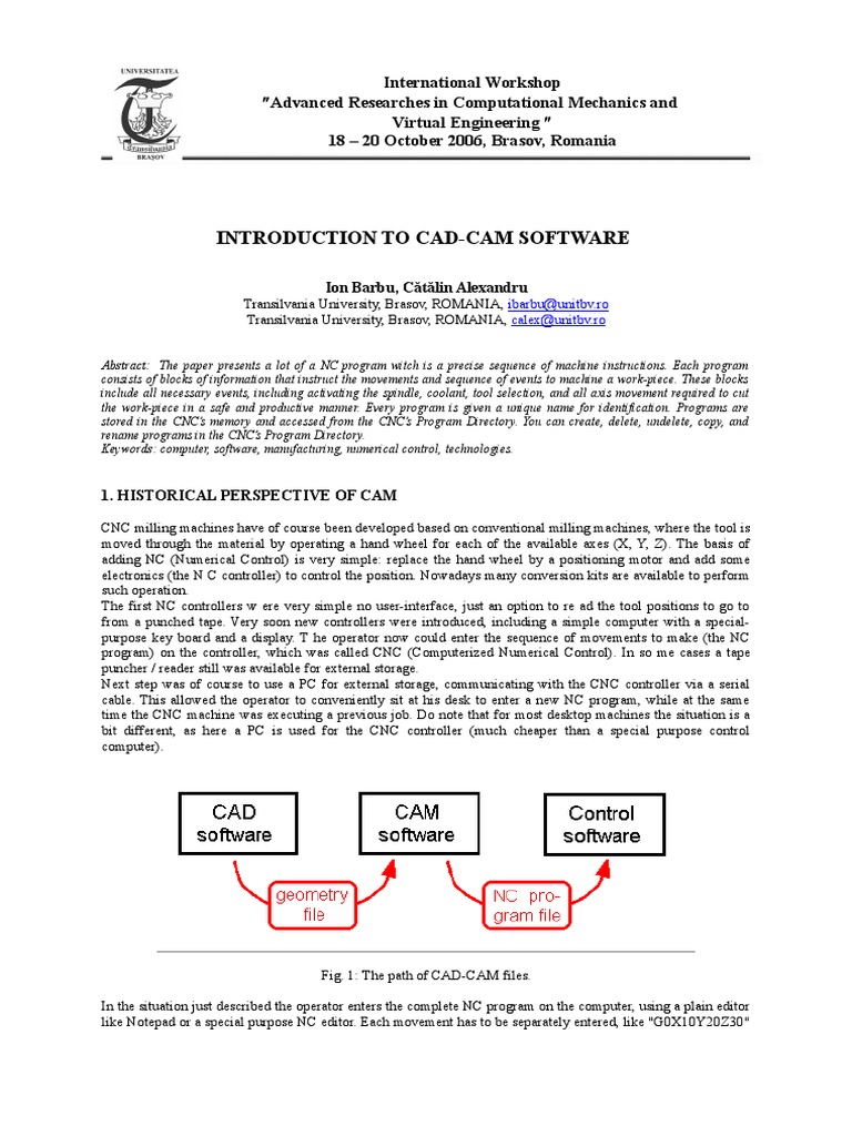 Introduction To Cad-Cam Software: Advanced Researches in Computational ...