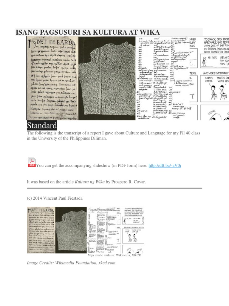 Isang Pagsusuri Sa Kultura | PDF