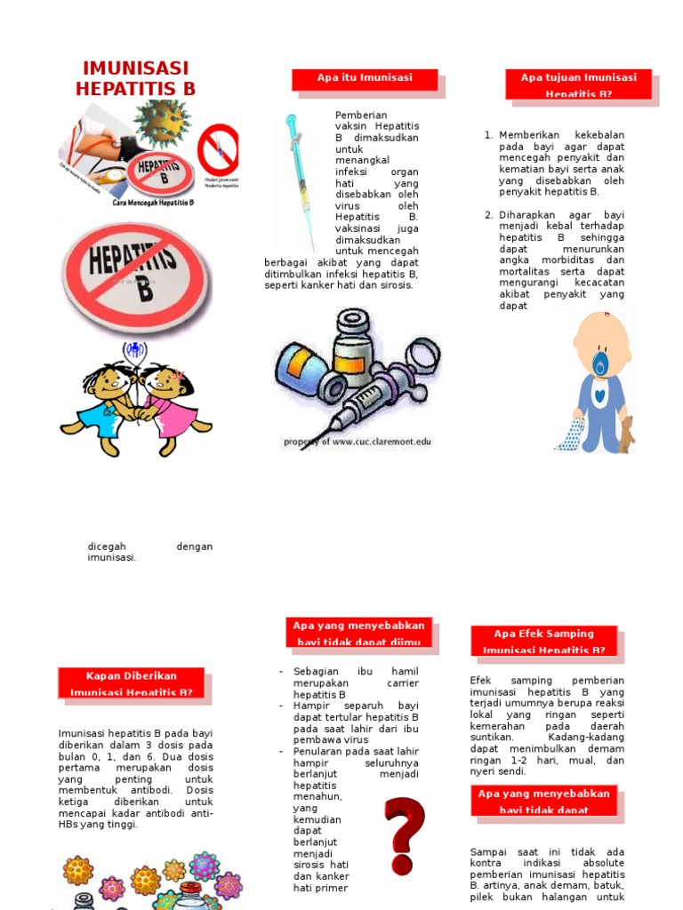Leaflet Imunisasi Hepatitis B | PDF