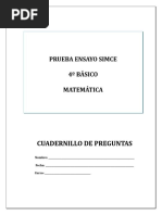 Ensayo Simce Matematica 4 Basico | PDF