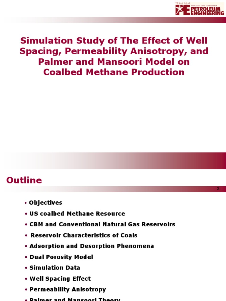 Simulation Study CBM Case Study | PDF | Coalbed Methane | Adsorption