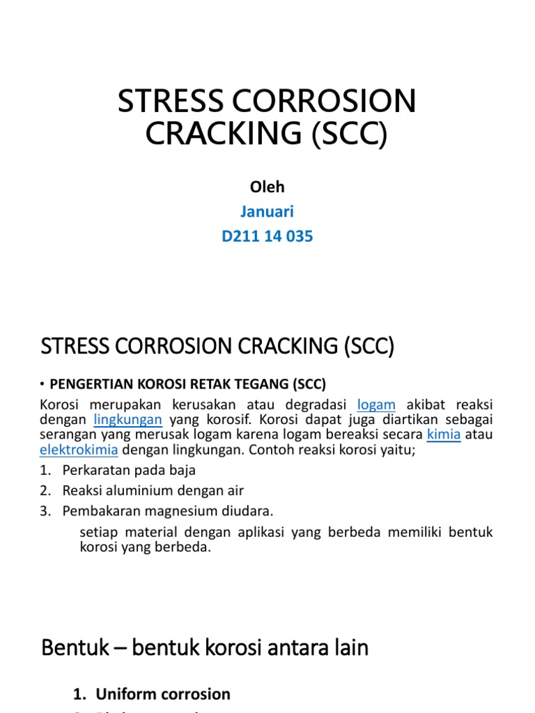 Stress Corrosion Cracking (SCC) | PDF
