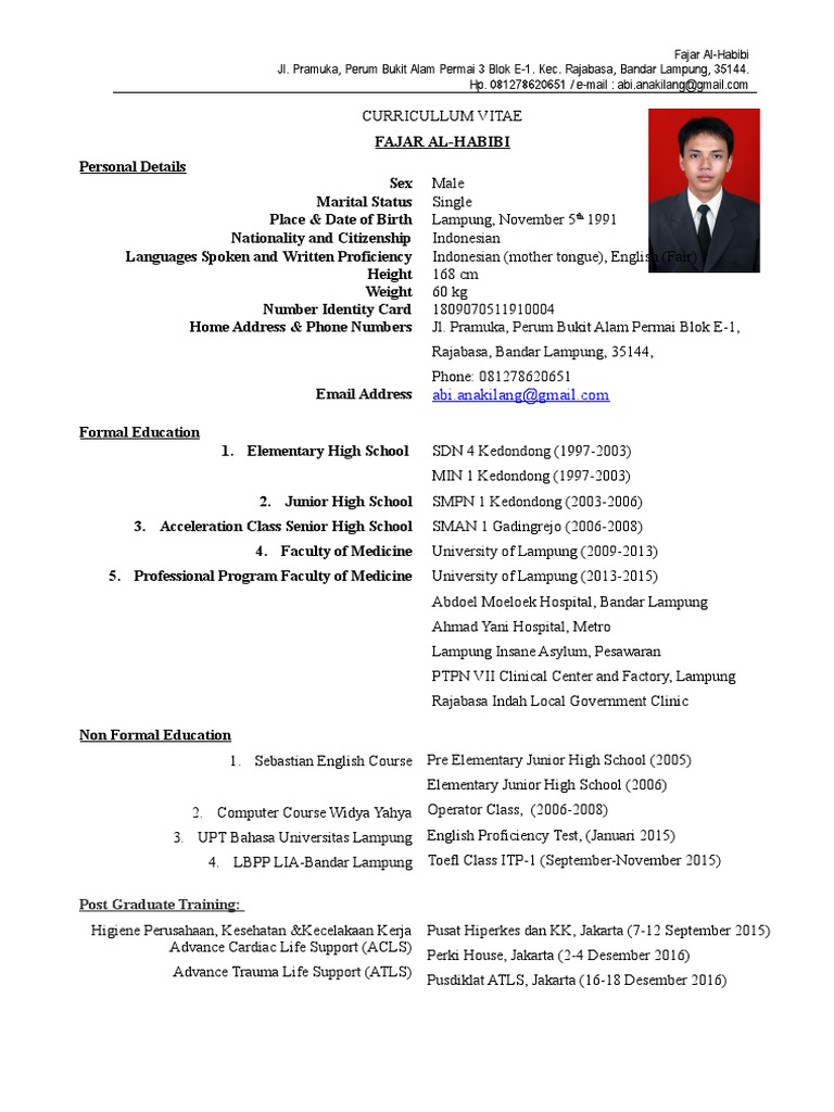 CV Fajar Al-Habibi | PDF
