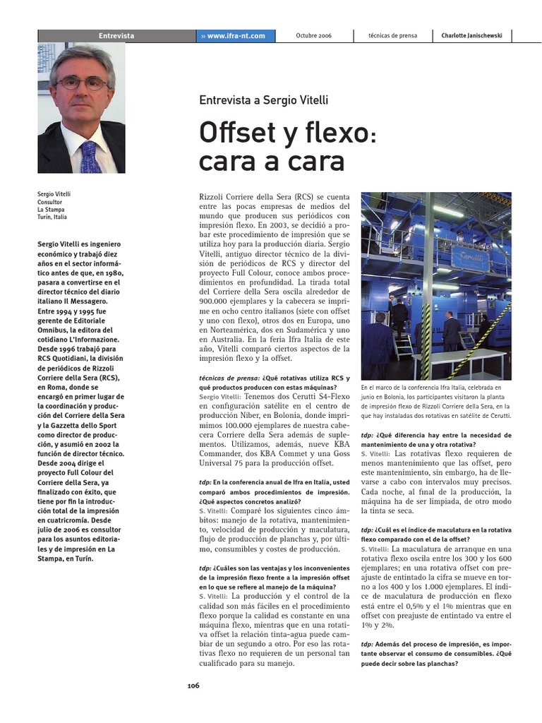 Comparativa Entre Flexografía y Offset | PDF | Impresión | Publicación