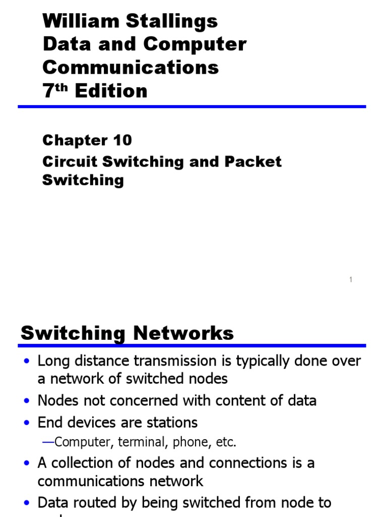 Network Switching Techniques | PDF | Computer Network | Packet Switching