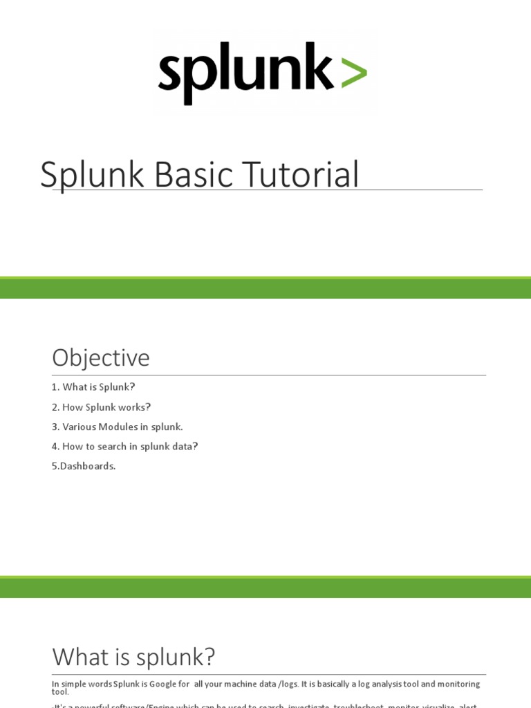 Splunk Basic Tutorial Admin Developer Download Free Pdf Port