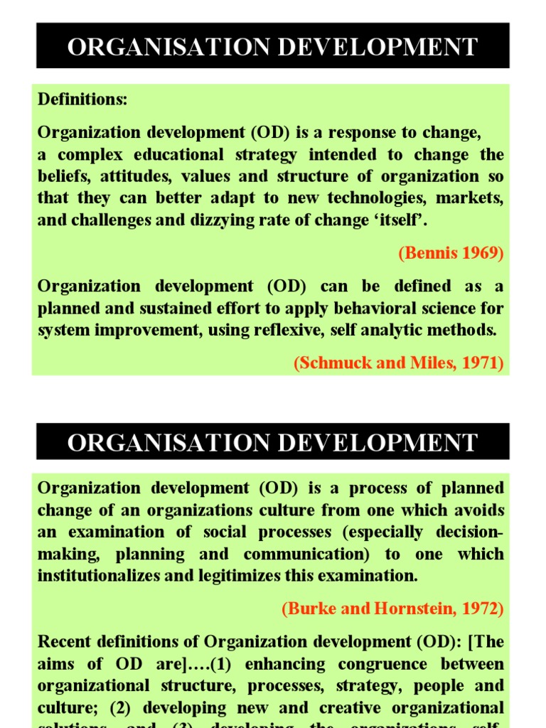 Organisation Development | PDF | Organization Development | Psychology