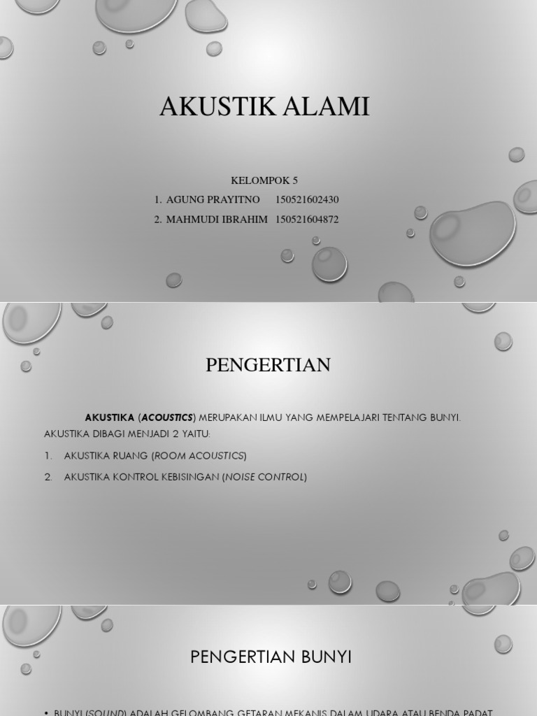Kelompok 5 Akustik Alami | PDF