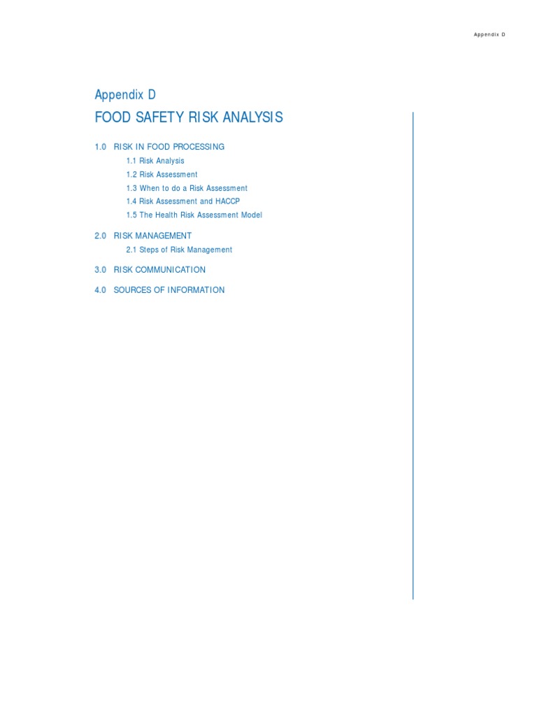 Appendix D Risk Analysis | PDF | Risk | Risk Management