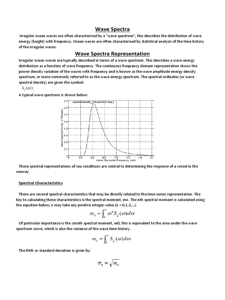 Wave Spectra | PDF | Spectral Density | Waves