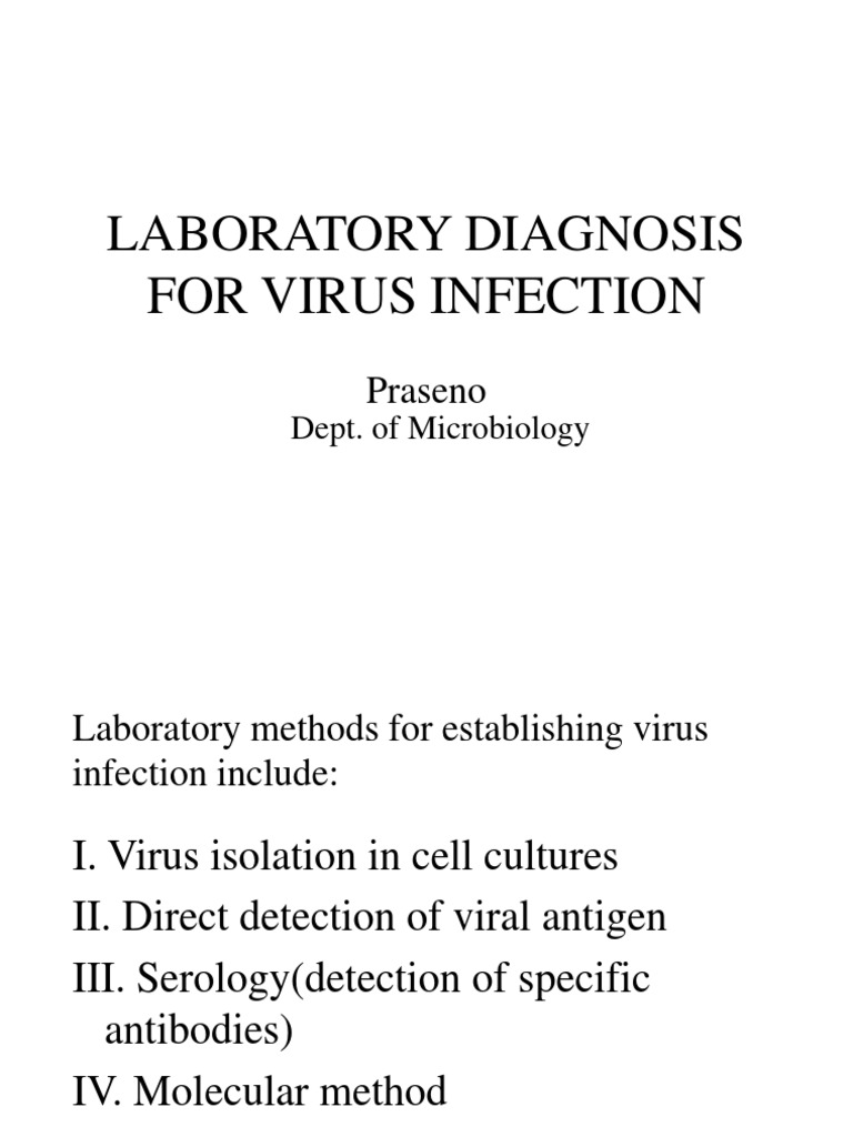 A Comprehensive Guide to Laboratory Diagnosis of Virus Infections ...