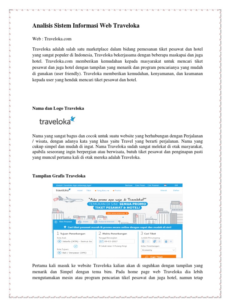 Sistem Informasi Traveloka | PDF