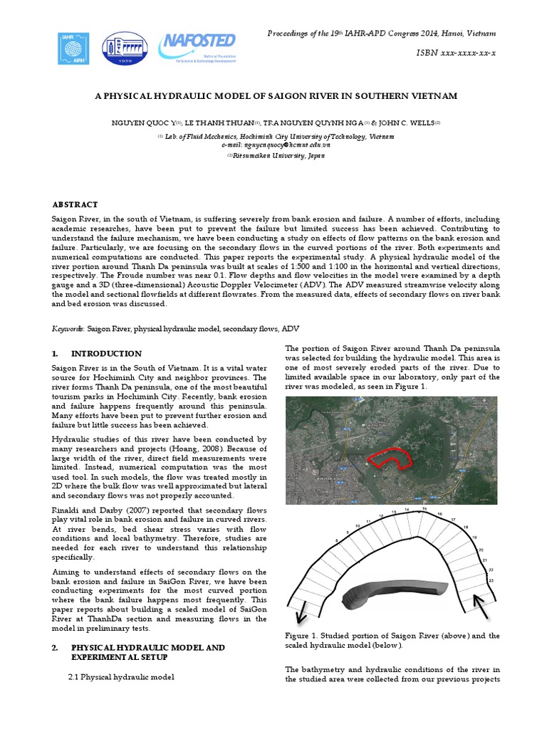 A Physical Hydraulic Model of Saigon River in Southern Vietnam | PDF ...