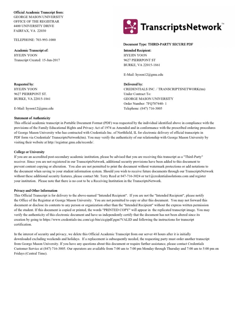 Transcript Pdf Grading Education Postgraduate Education