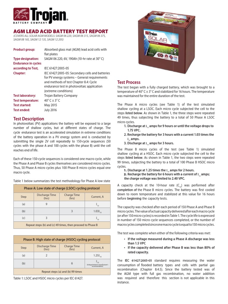 Sagm 06 220 Iec 61427 Final | PDF | Battery (Electricity ...