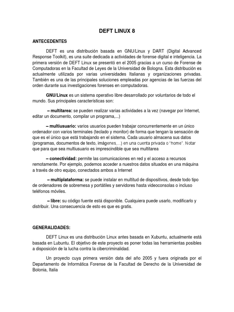 Deft Linux 8 | PDF | Distribución de Linux | Ubuntu (sistema operativo)