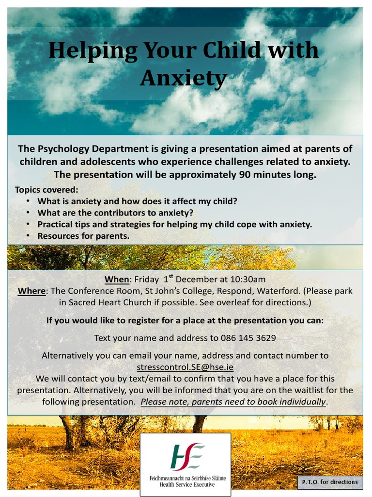 Anxiety Presentation Poster With Directions - December 2017 | PDF